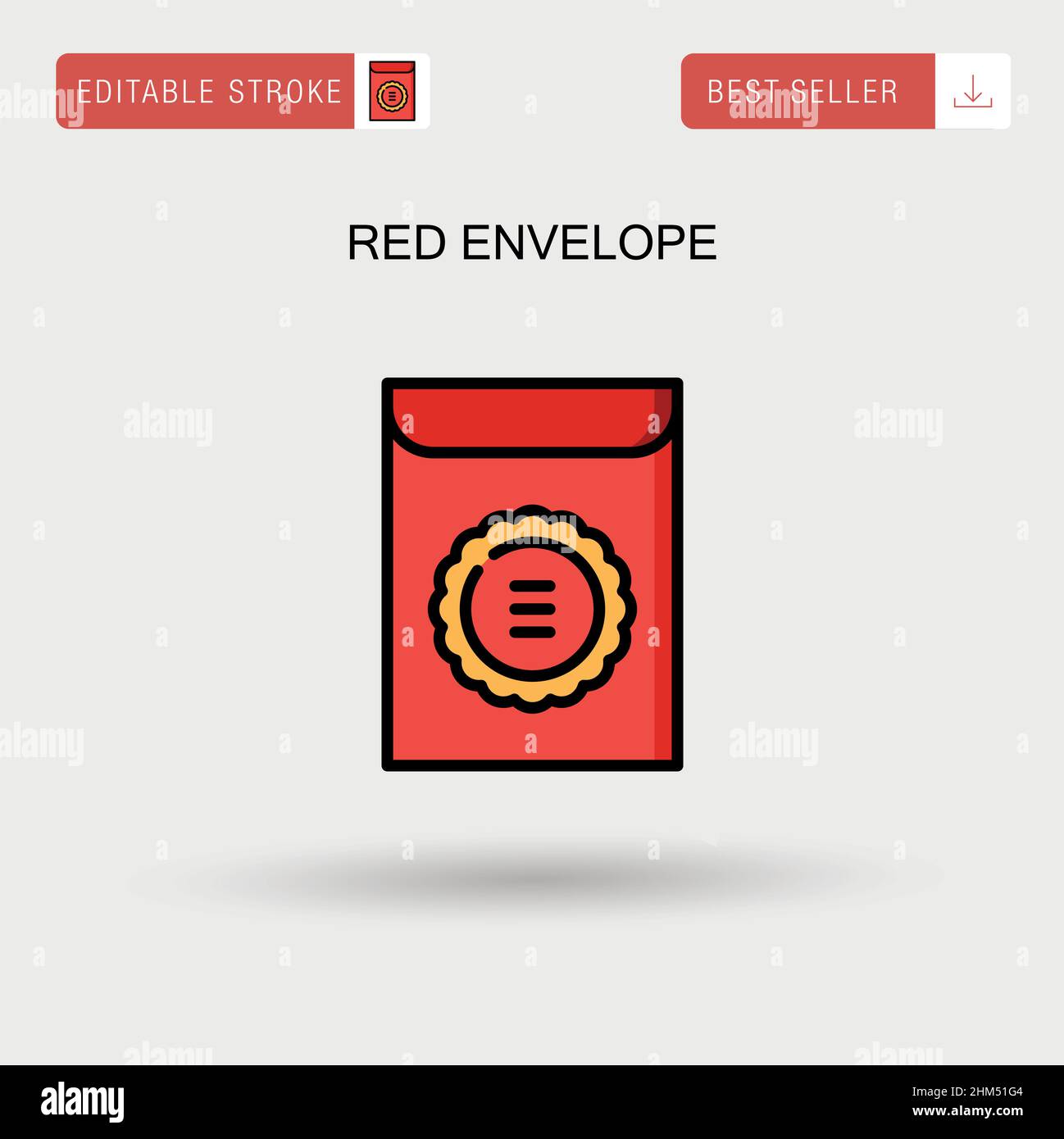 Red envelope Simple vector icon Stock Vector Image & Art - Alamy