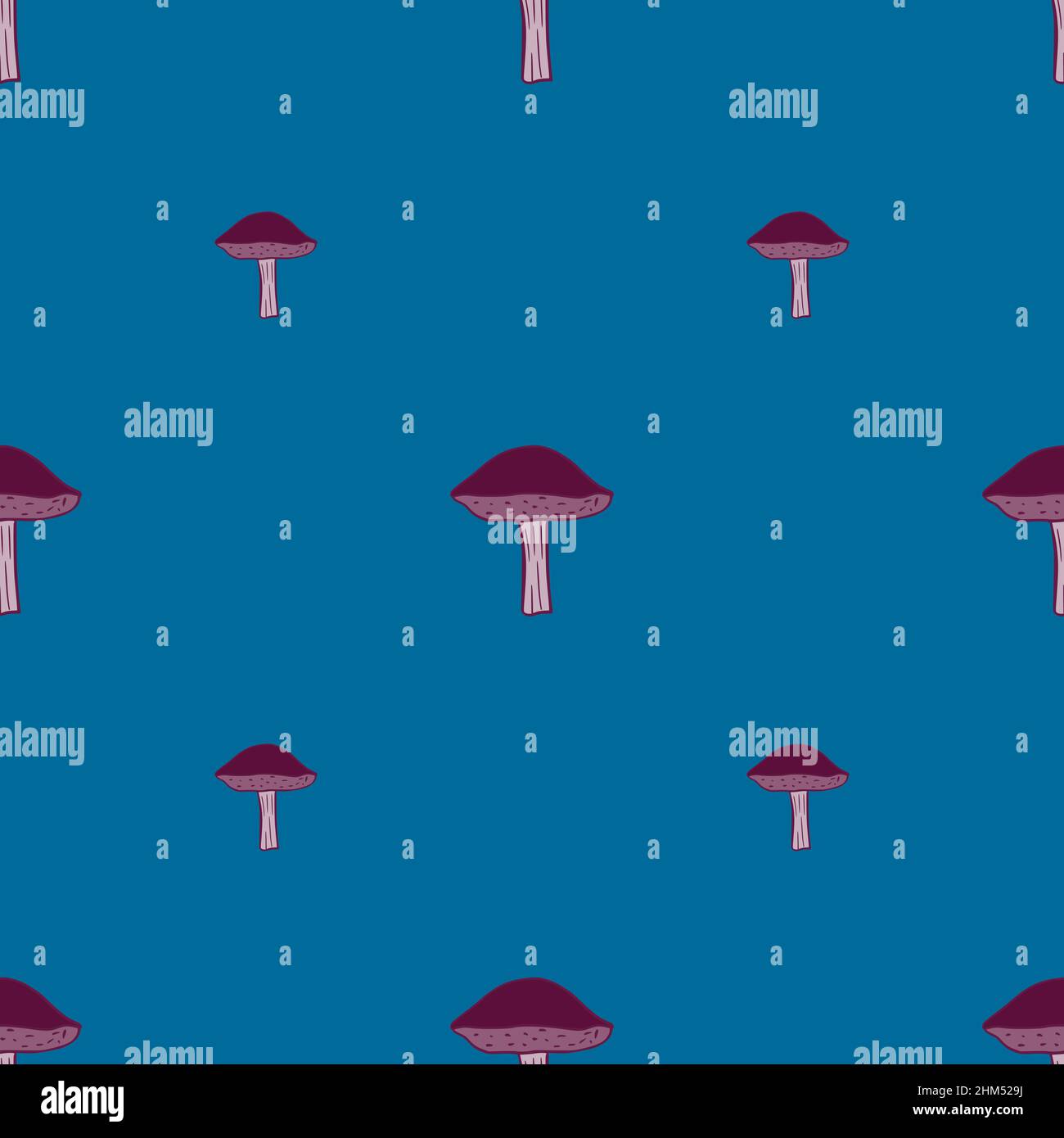 Mushrooms seamless pattern. Fungi background. Repeated texture in ...