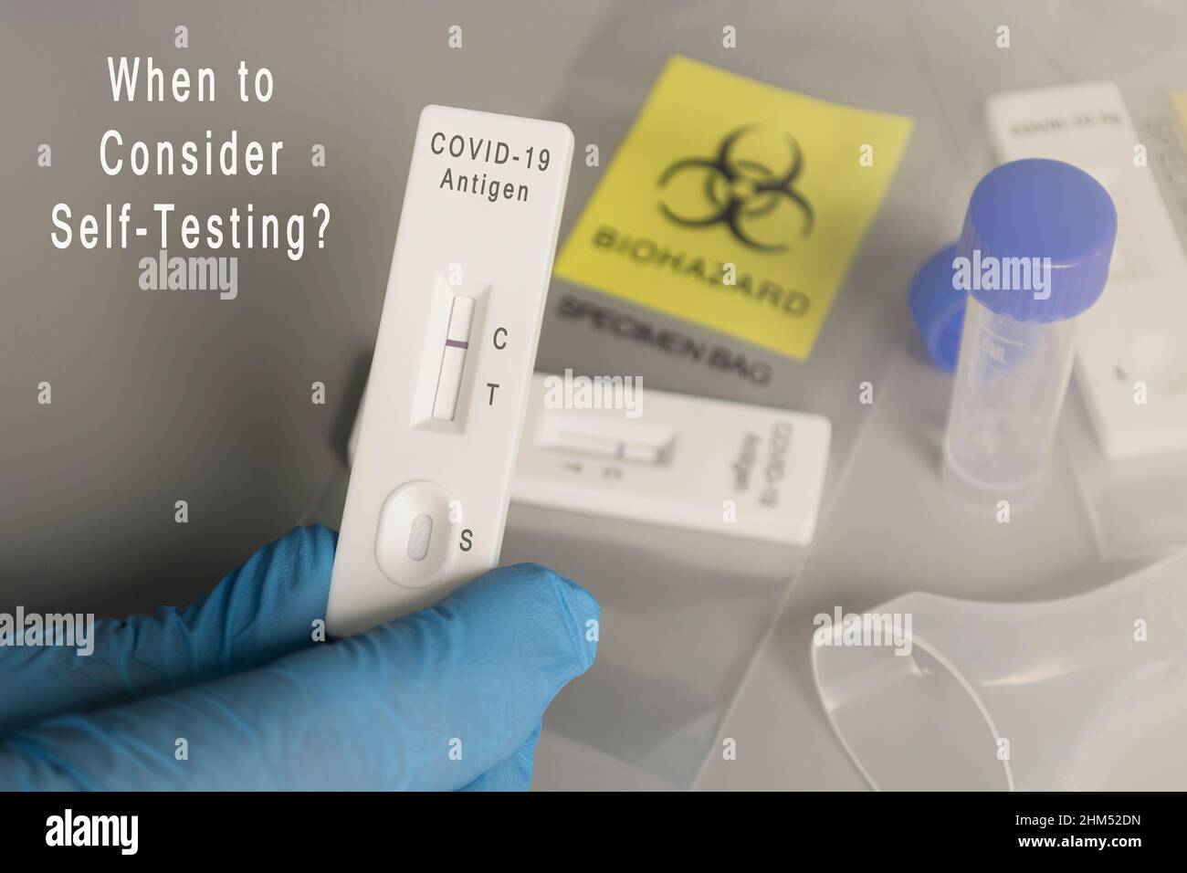 Text on image of COVID-19 rapid test performed in hospital lab with ...