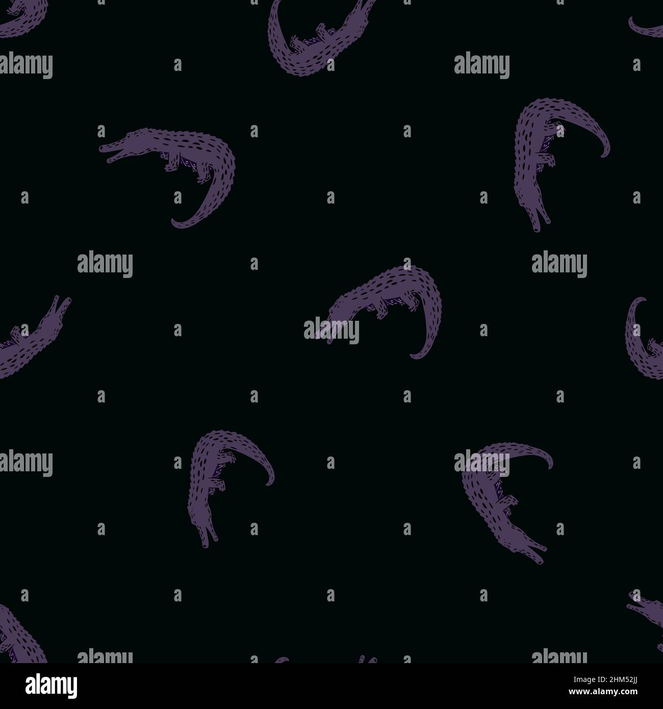 Cute crocodiles seamless pattern.Funny animals background. Repeated ...