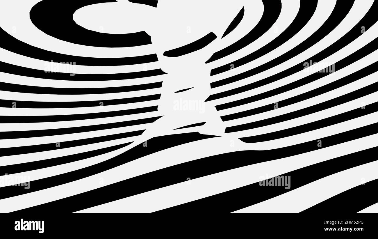 3d illustration - abstract black and white background with lines Stock ...