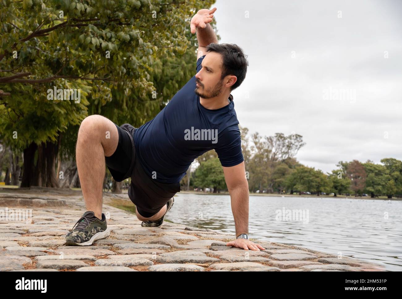 Man trains with Animal Flow workout to elevate his body weight workout ...