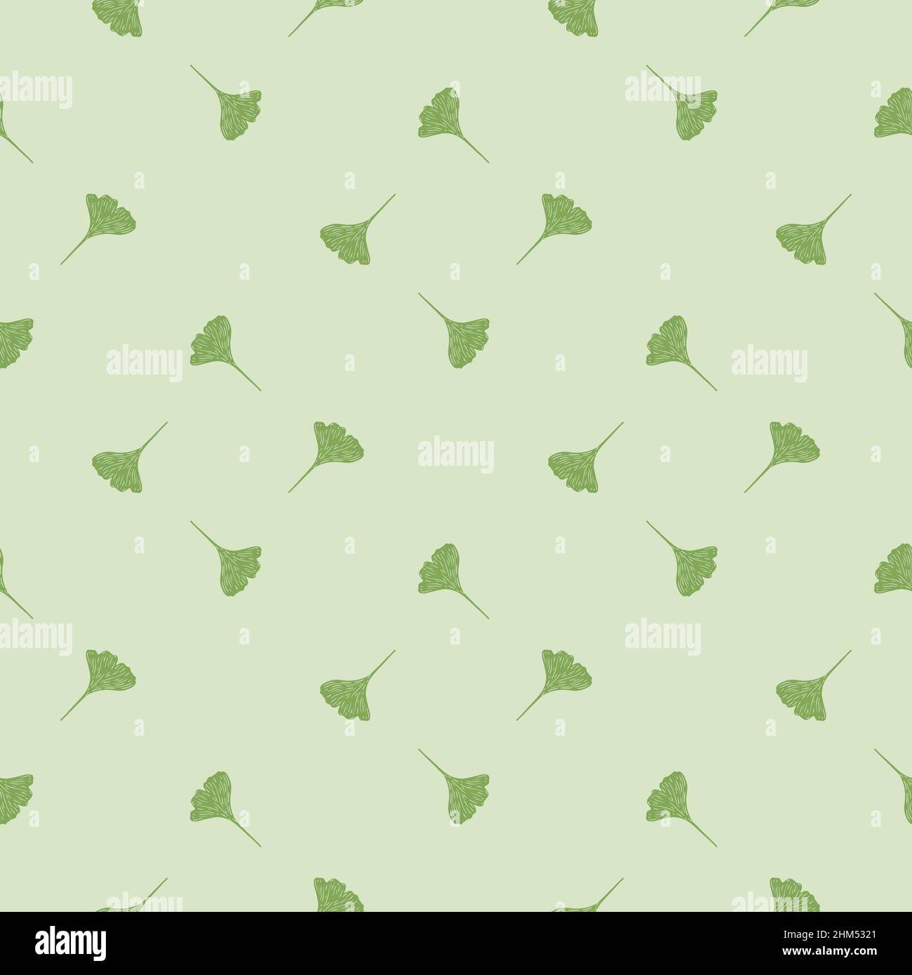 Ginkgo biloba seamless pattern. Beautiful plant background. Repeated ...
