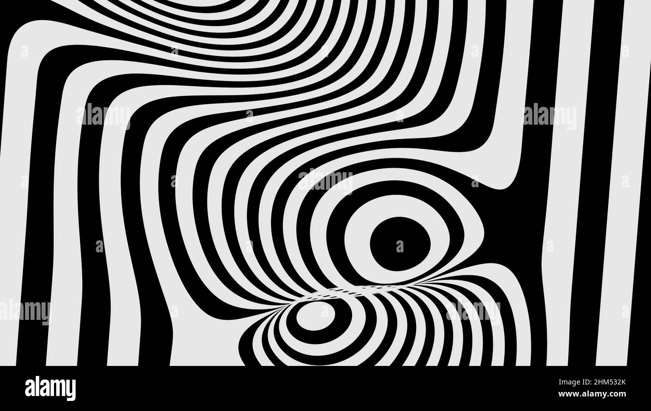 3d illustration - abstract black and white background with lines Stock ...