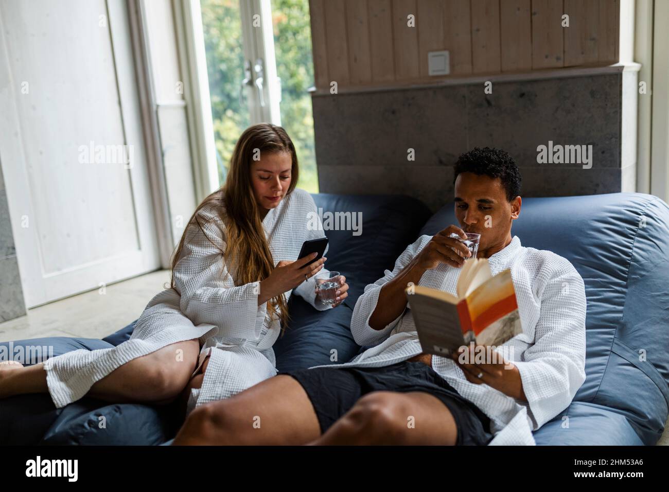 Adult caucasian man relaxing using hi-res stock photography and images ...