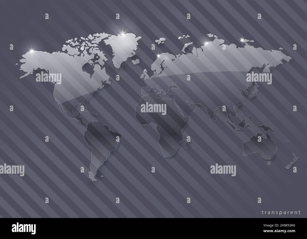 Transparent map of the world of glass. Vector graphics Stock Vector ...