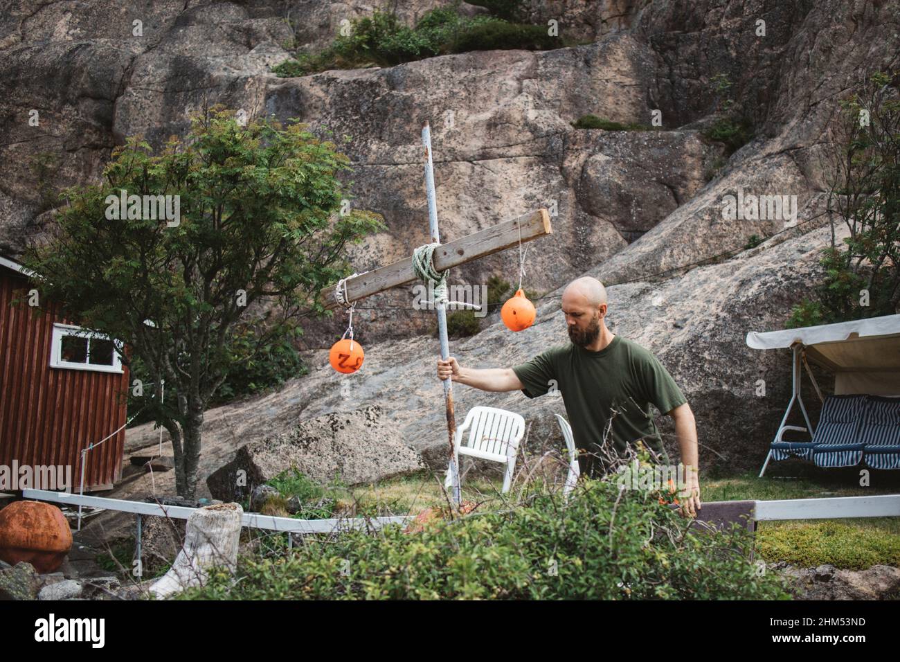 One man house hi-res stock photography and images - Alamy