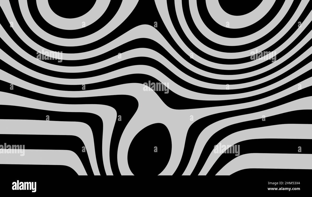 3d illustration - abstract black and white background with lines Stock ...