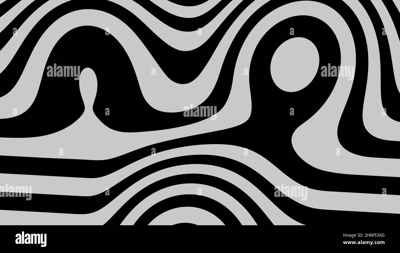 3d illustration - abstract black and white background with lines Stock ...