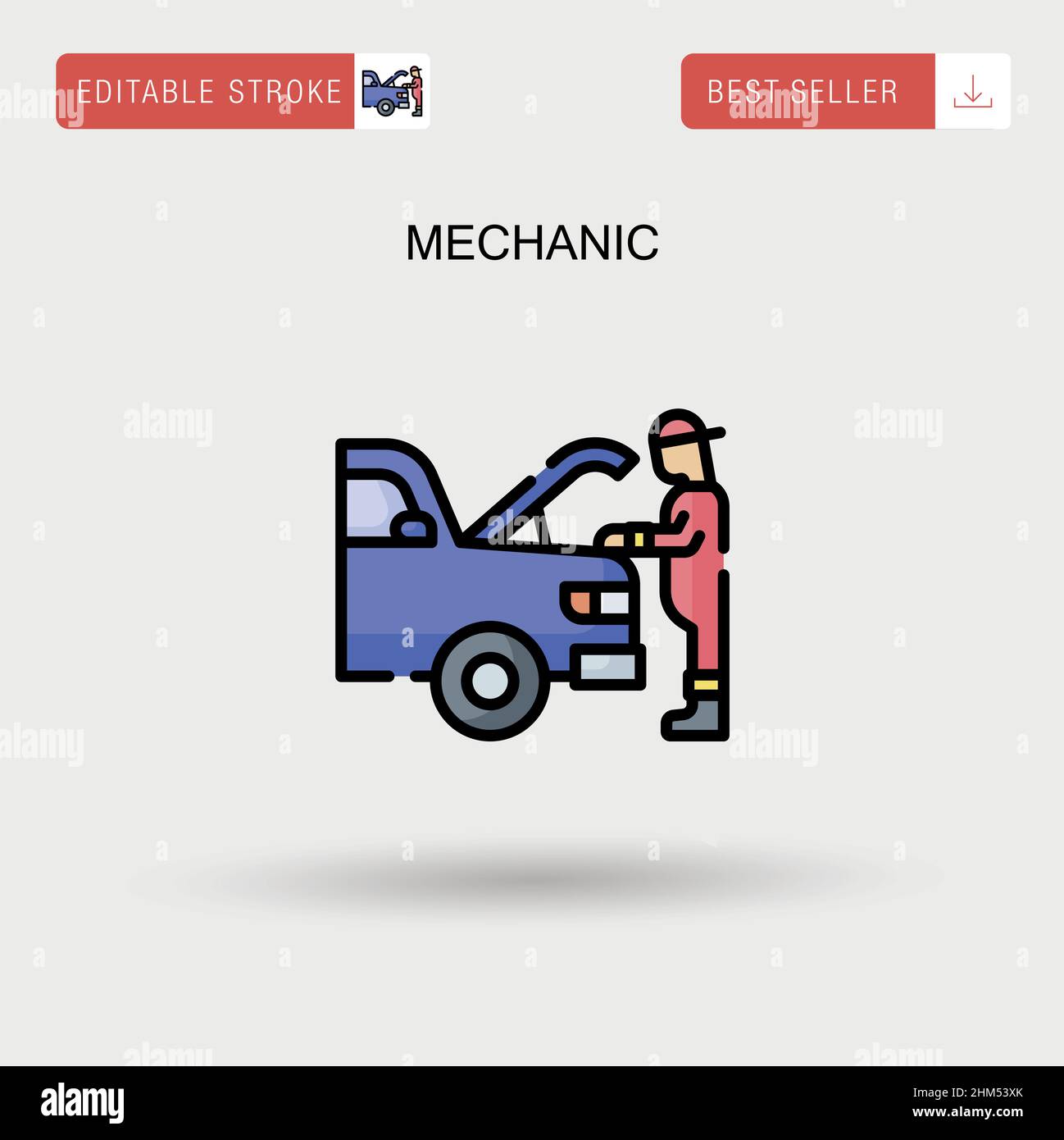 Car mechanic person icon hi-res stock photography and images - Alamy