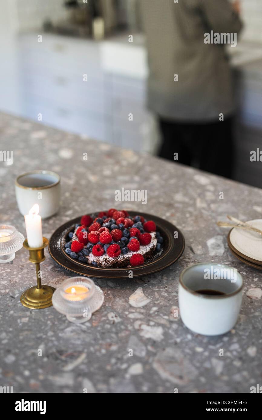 Cake with berries Stock Photo - Alamy