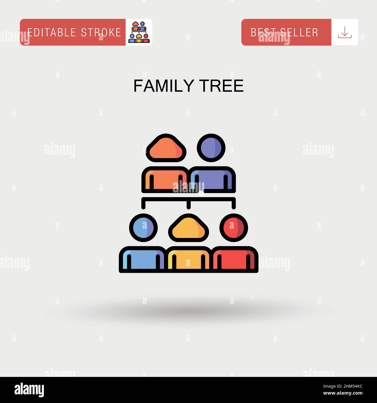 Family tree Simple vector icon Stock Vector Image & Art - Alamy
