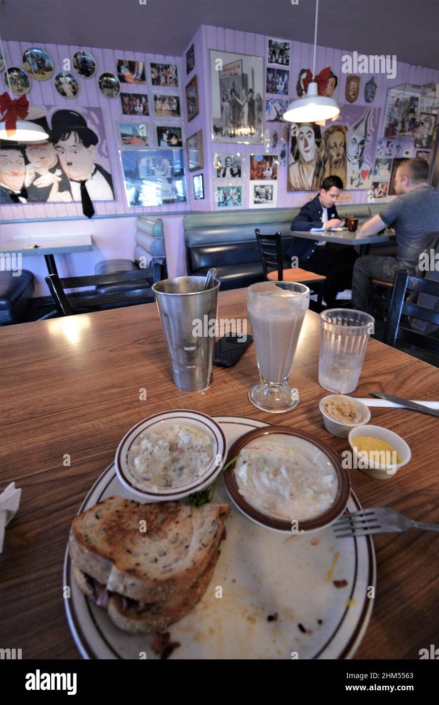 Peggy Sue's dinner in Barstow area of the California desert, with a ...