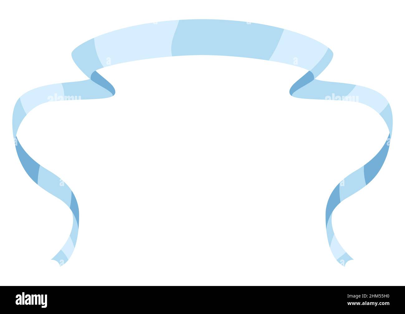 Illustration of blue ribbon. Stylized banner for decoration Stock ...