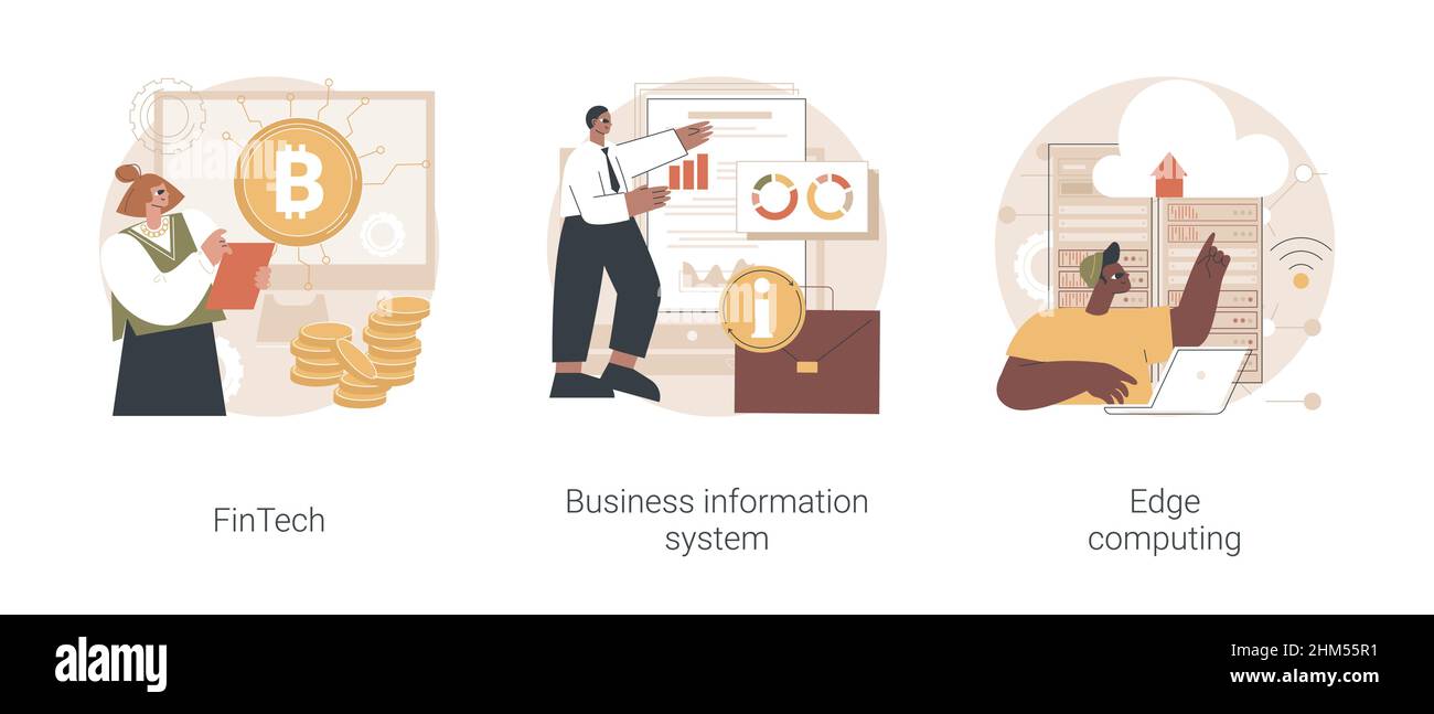 IT infrastructure and technology integration abstract concept vector ...