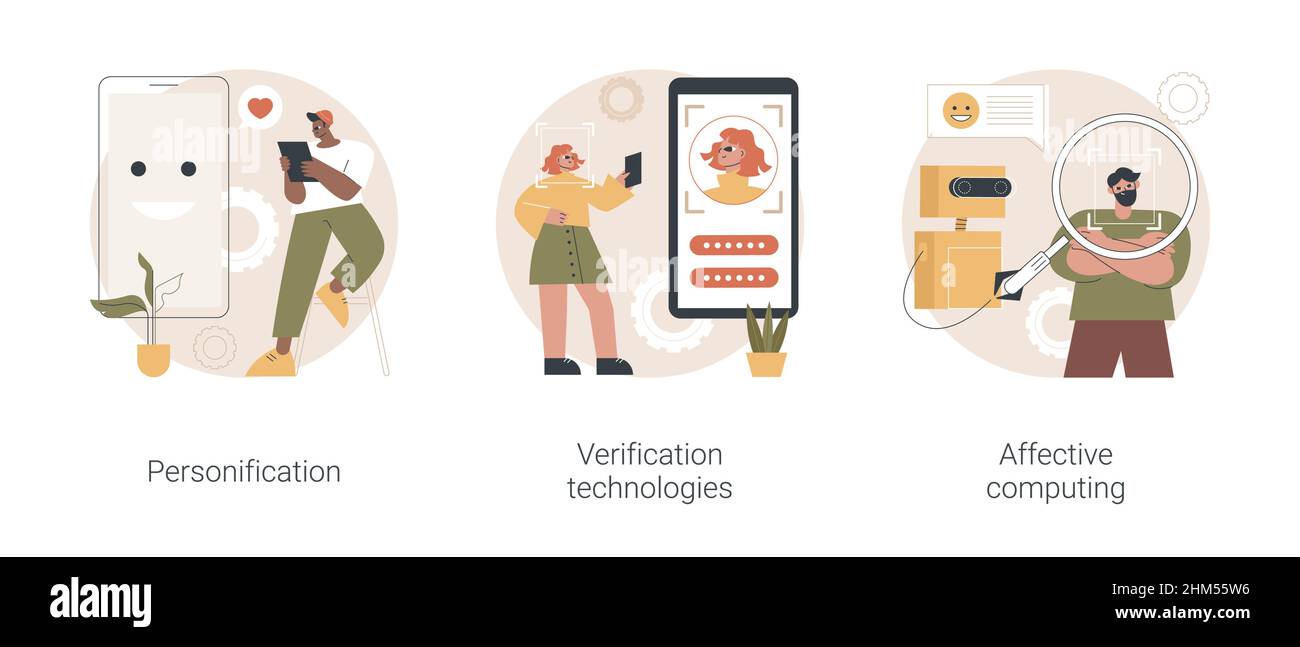 Data access and user experience abstract concept vector illustration set. Personification ...