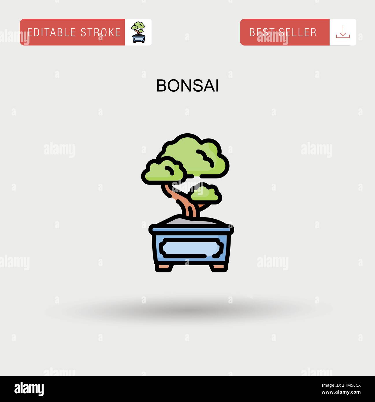 Bonsai Simple vector icon Stock Vector Image & Art - Alamy