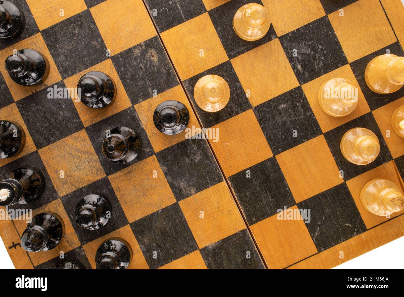 Chessboard top view isolated on hi-res stock photography and images - Alamy