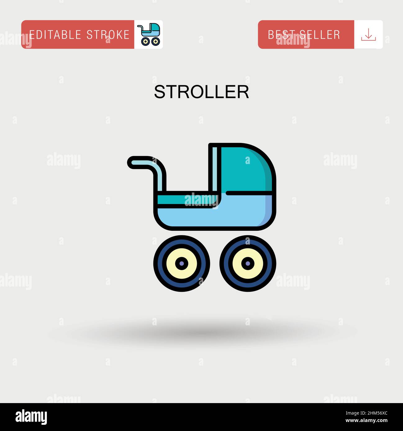 Pushchair icon hi-res stock photography and images - Alamy