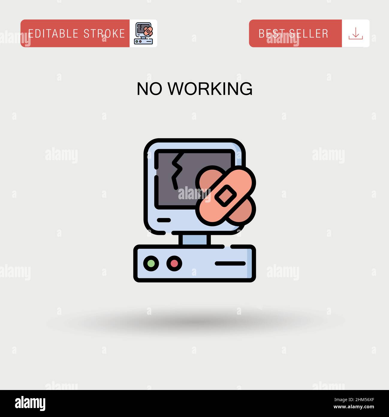 No working Simple vector icon Stock Vector Image & Art - Alamy
