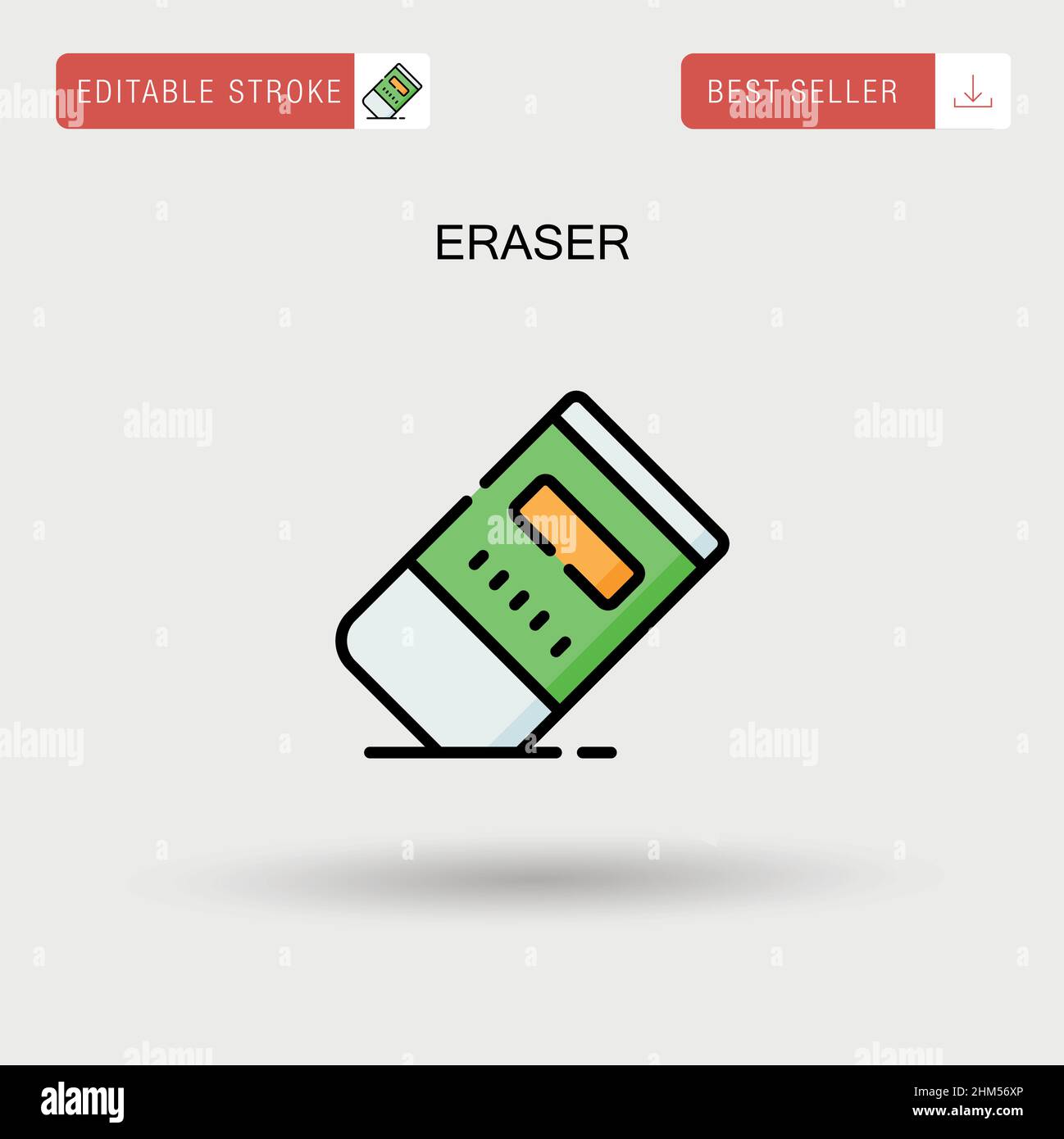 Eraser white background Stock Vector Images - Alamy
