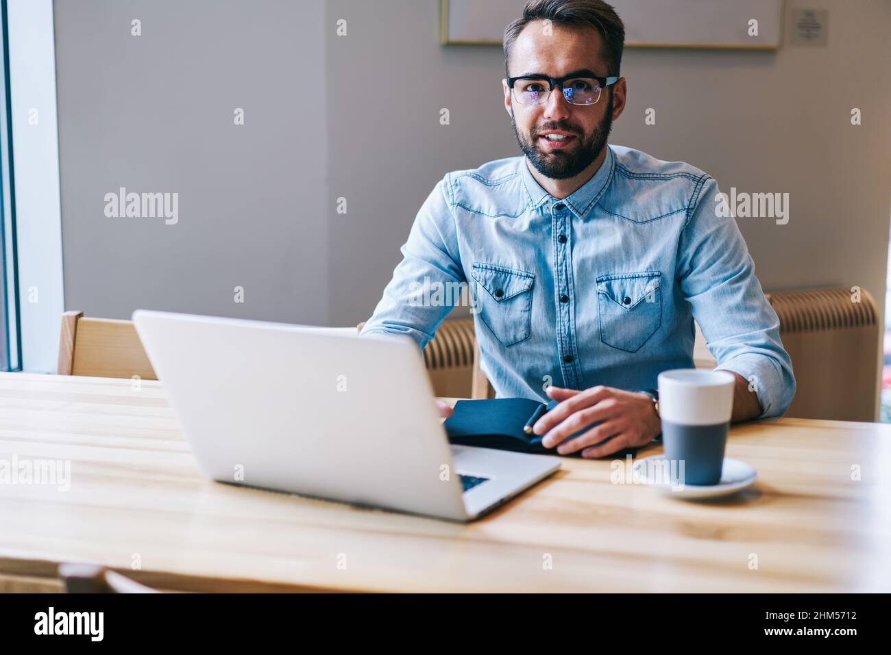 Man using gadget home hi-res stock photography and images - Alamy