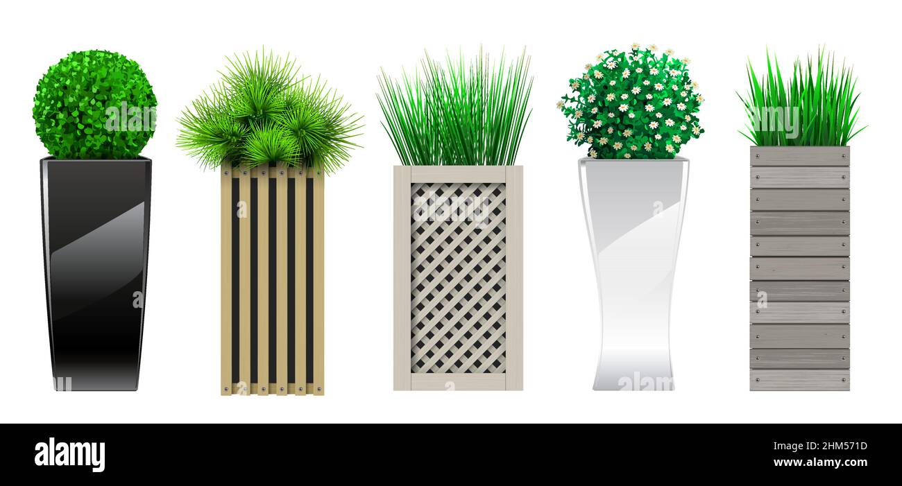Pots different sizes Stock Vector Images - Alamy