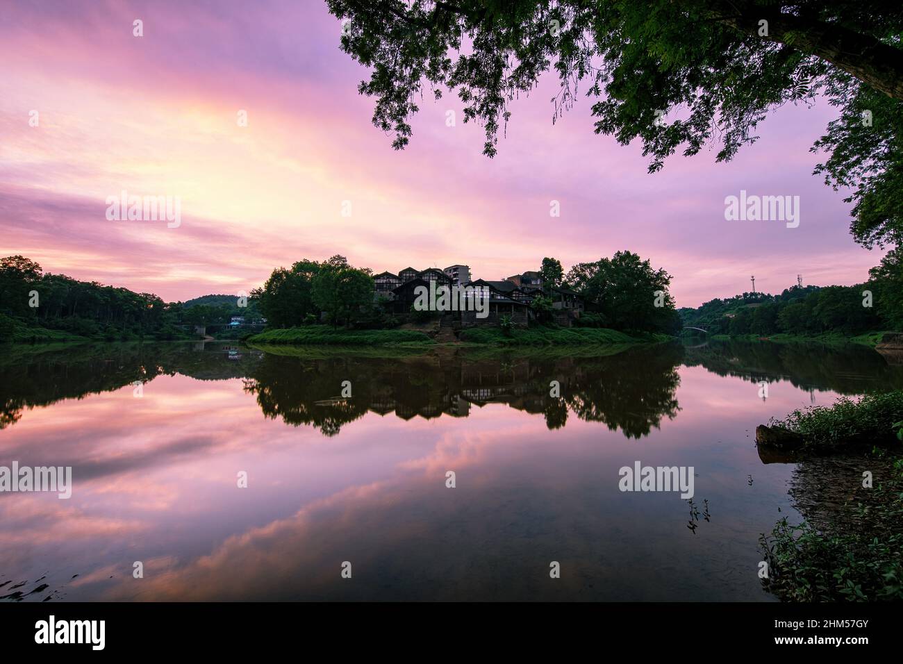 Chongqing countryside - liantang river town Stock Photo - Alamy