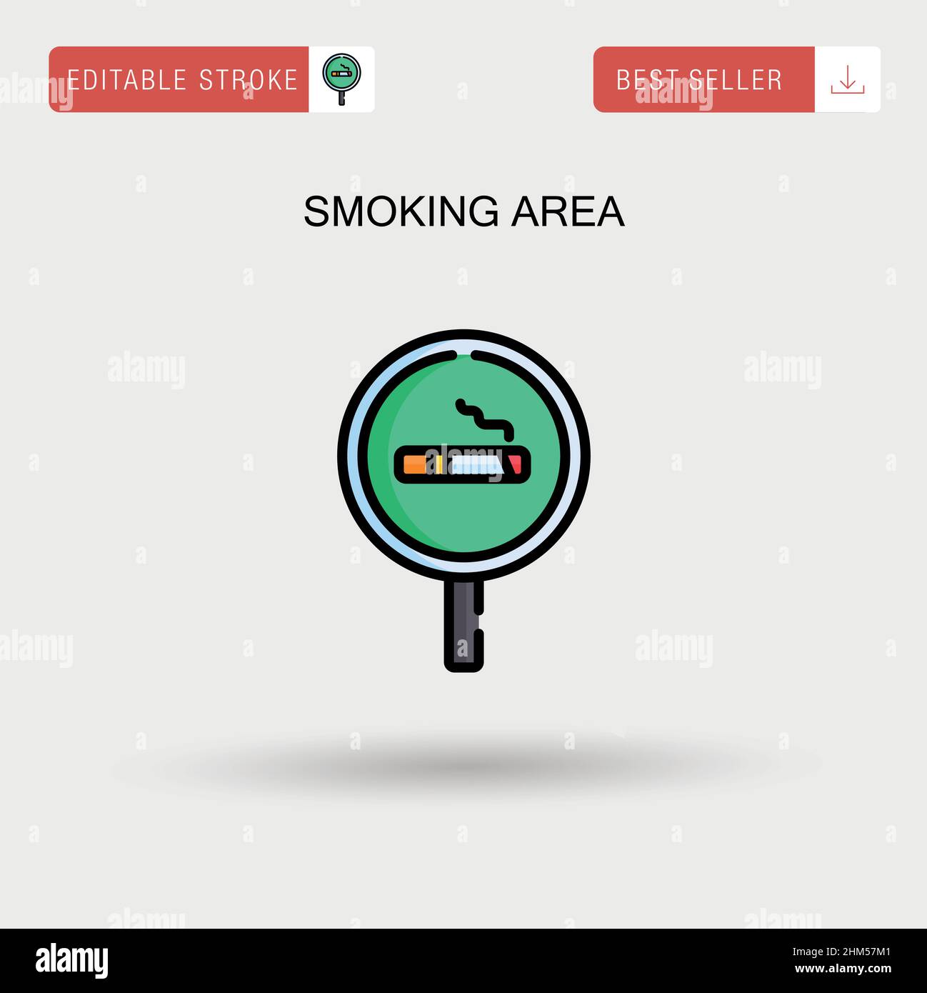 Smoking area sign icon hi-res stock photography and images - Alamy