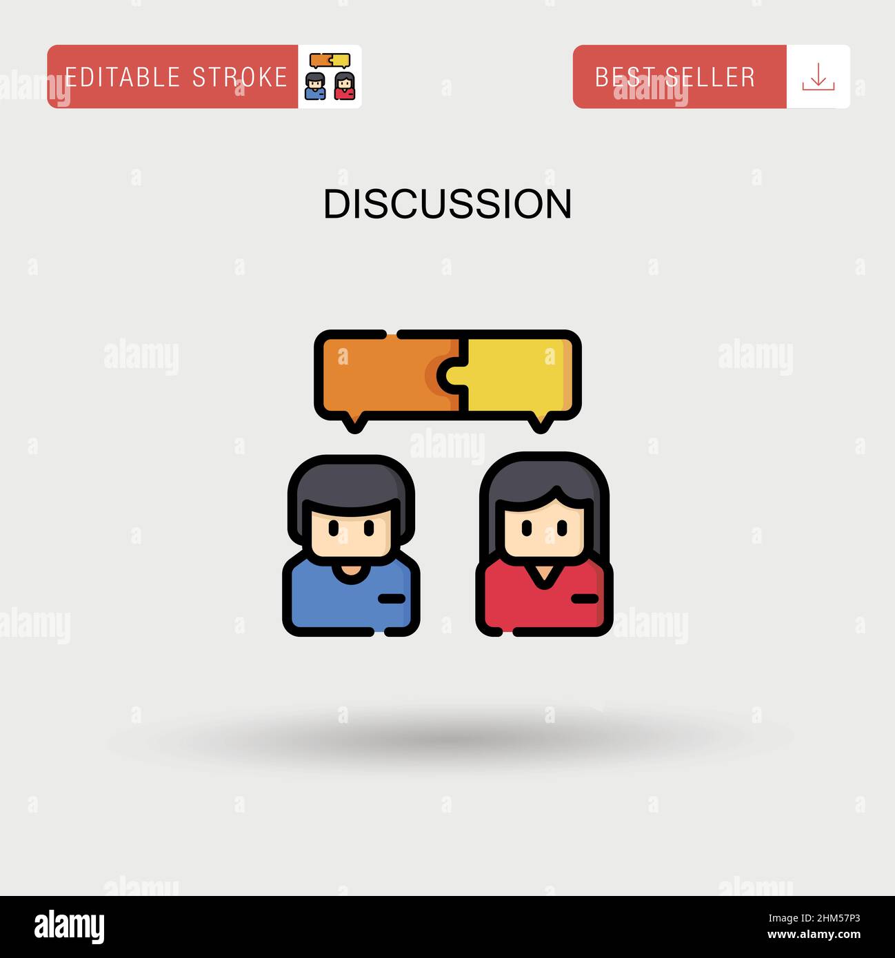 Discussion Simple vector icon Stock Vector Image & Art - Alamy