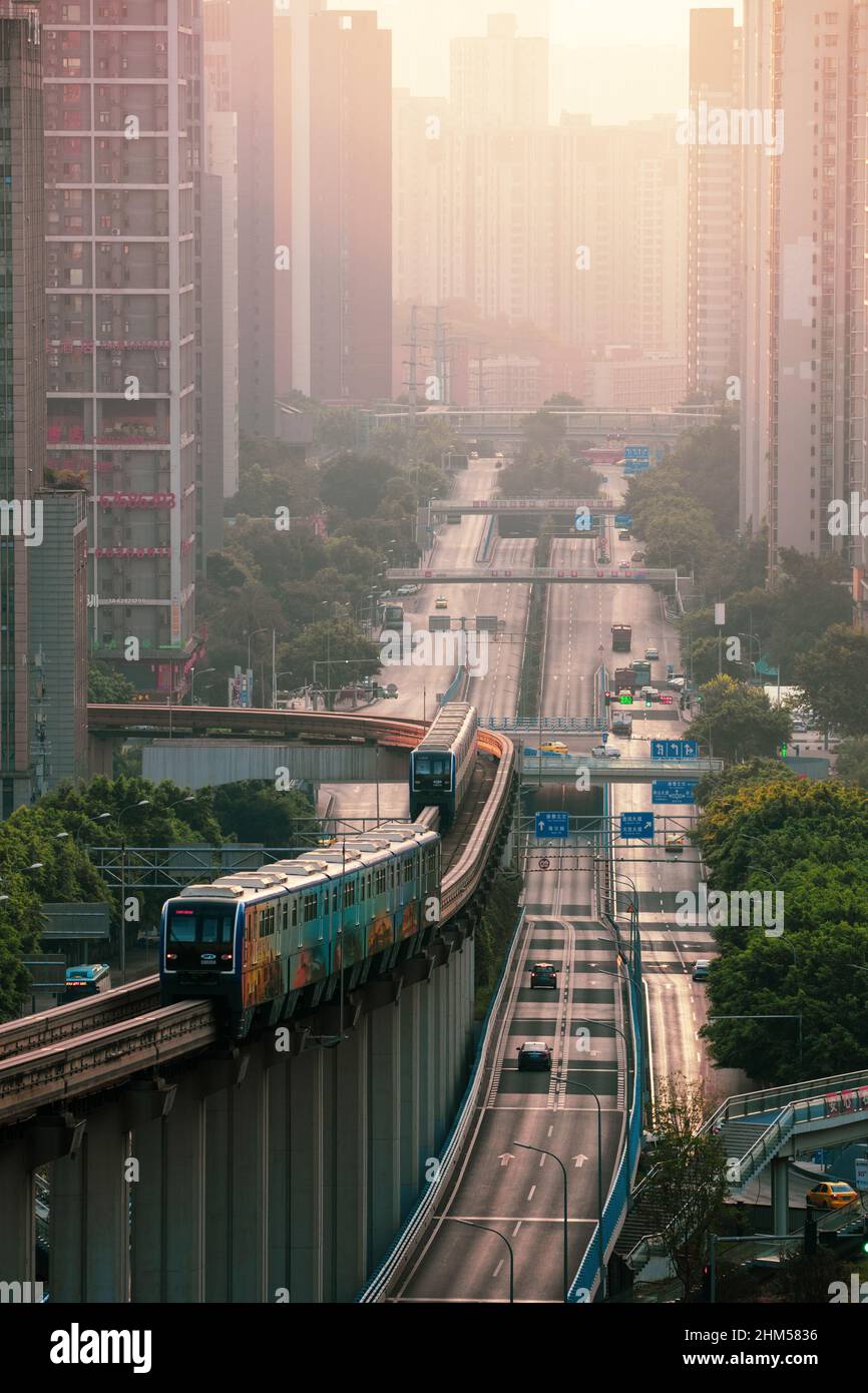 Chongqing urban construction, transportation way Stock Photo - Alamy
