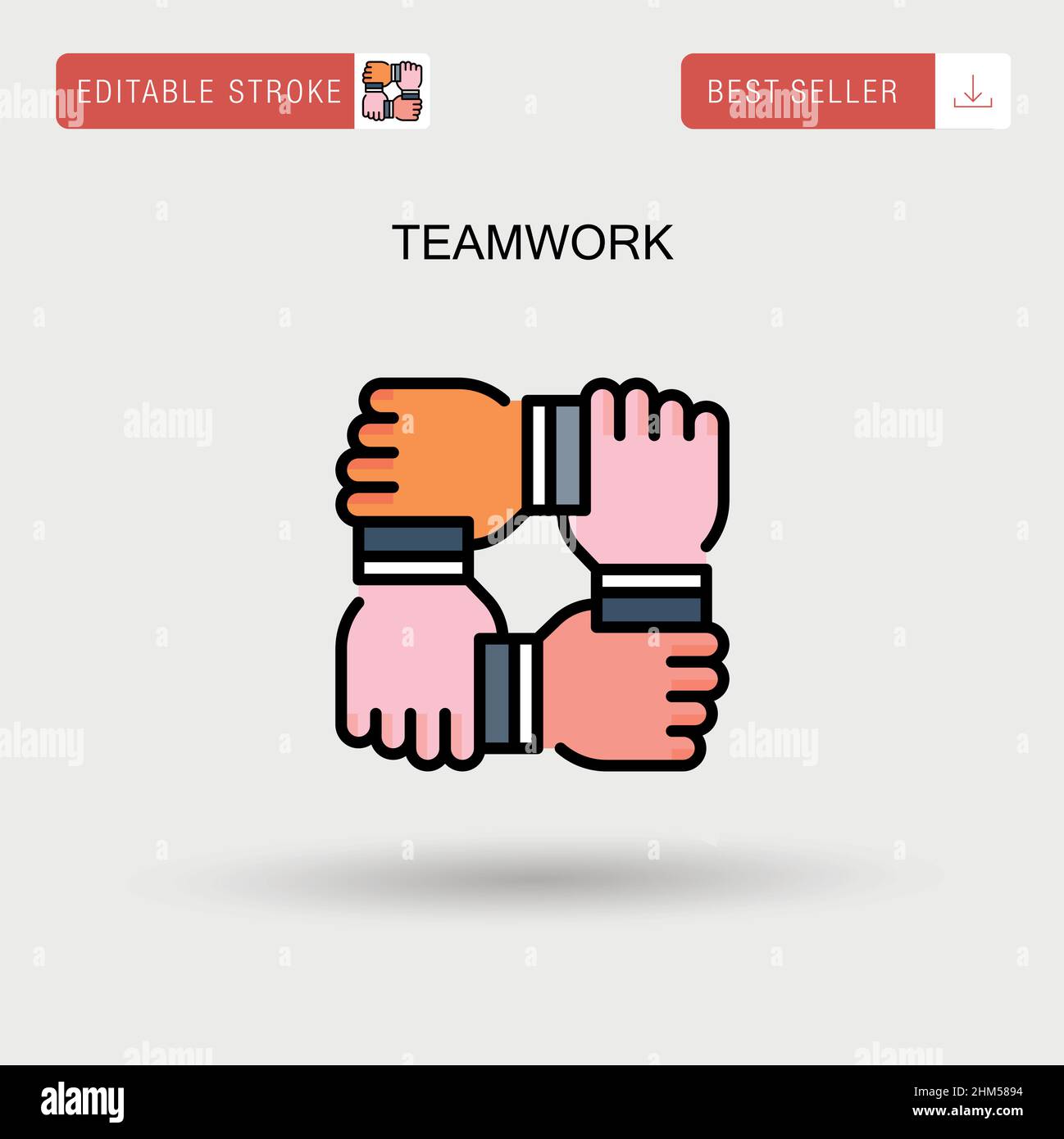 Teamwork Simple vector icon Stock Vector Image & Art - Alamy