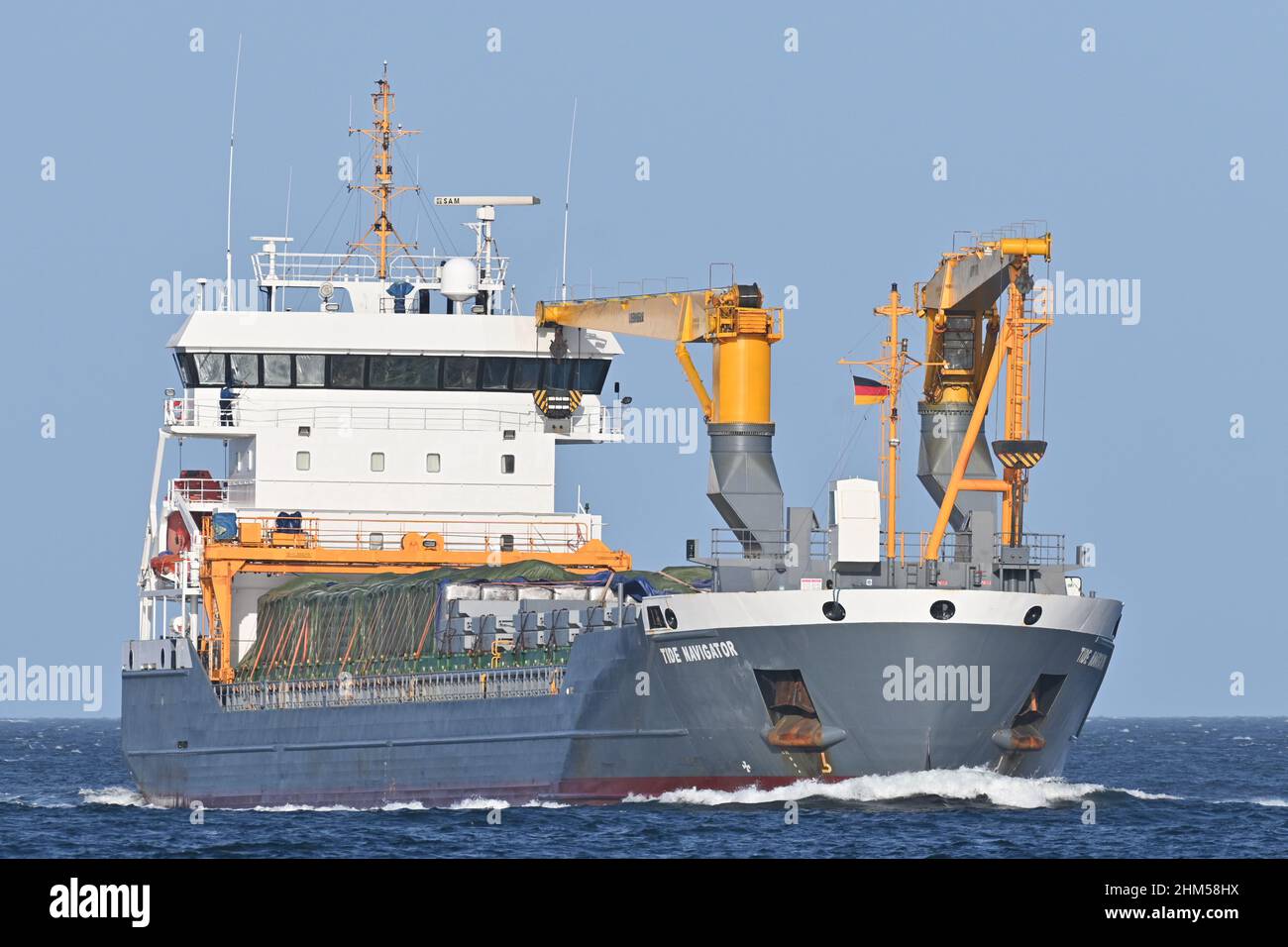 General cargo Ship TIDE NAVIGATOR Stock Photo - Alamy