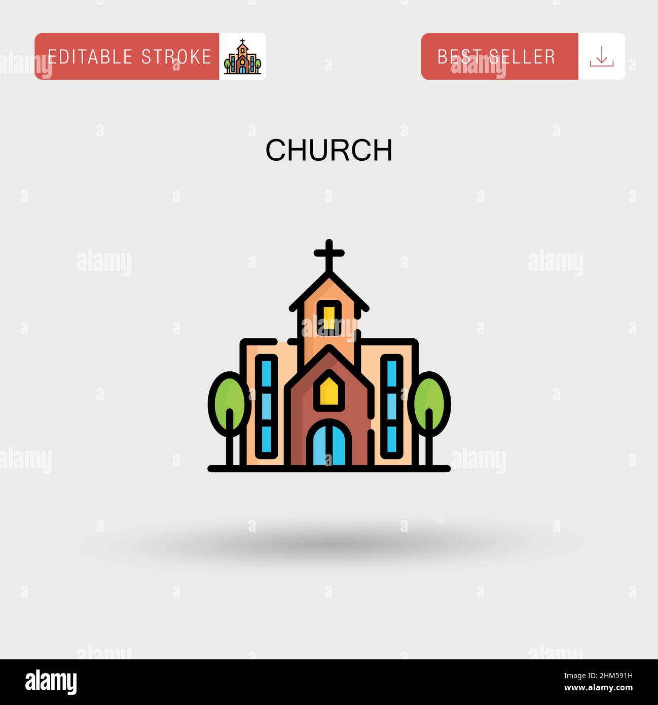 Church Simple vector icon Stock Vector Image & Art - Alamy