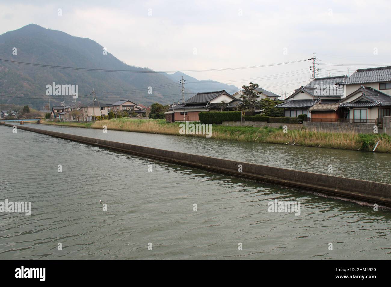 river and houses in izumo in japan Stock Photo - Alamy