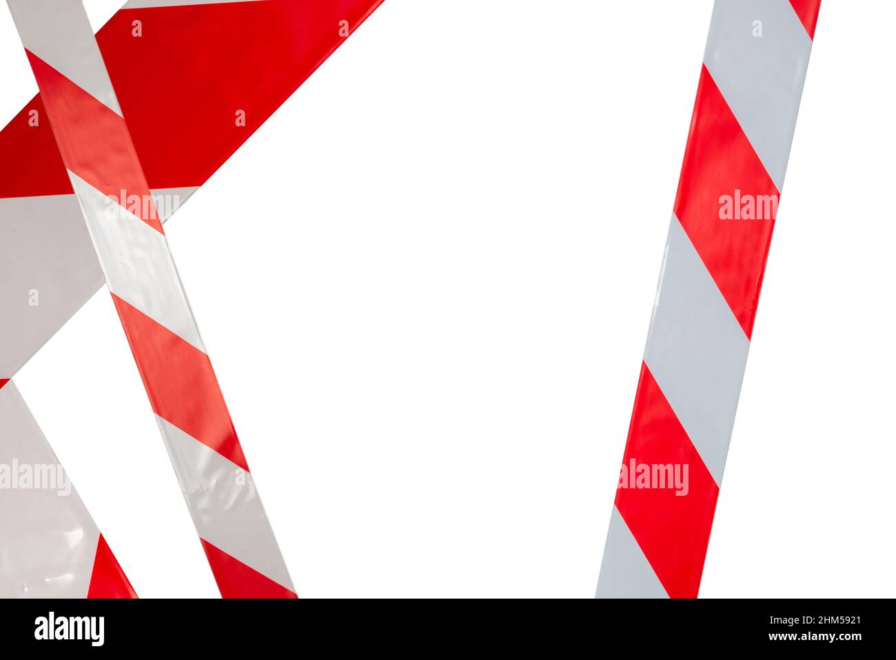 Red and white safety line isolated on white background Stock Photo - Alamy