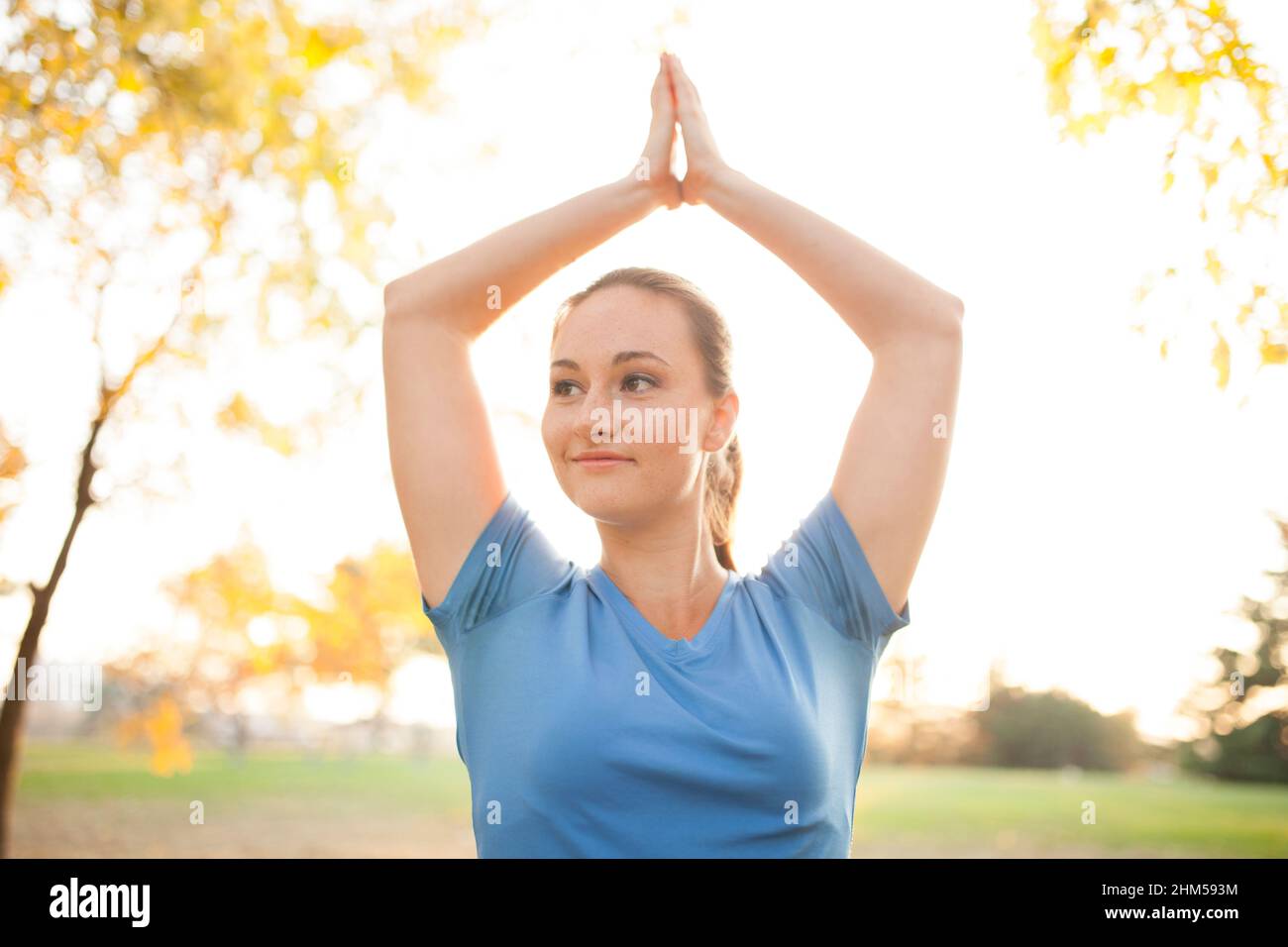 Female yoga positions hi-res stock photography and images - Alamy