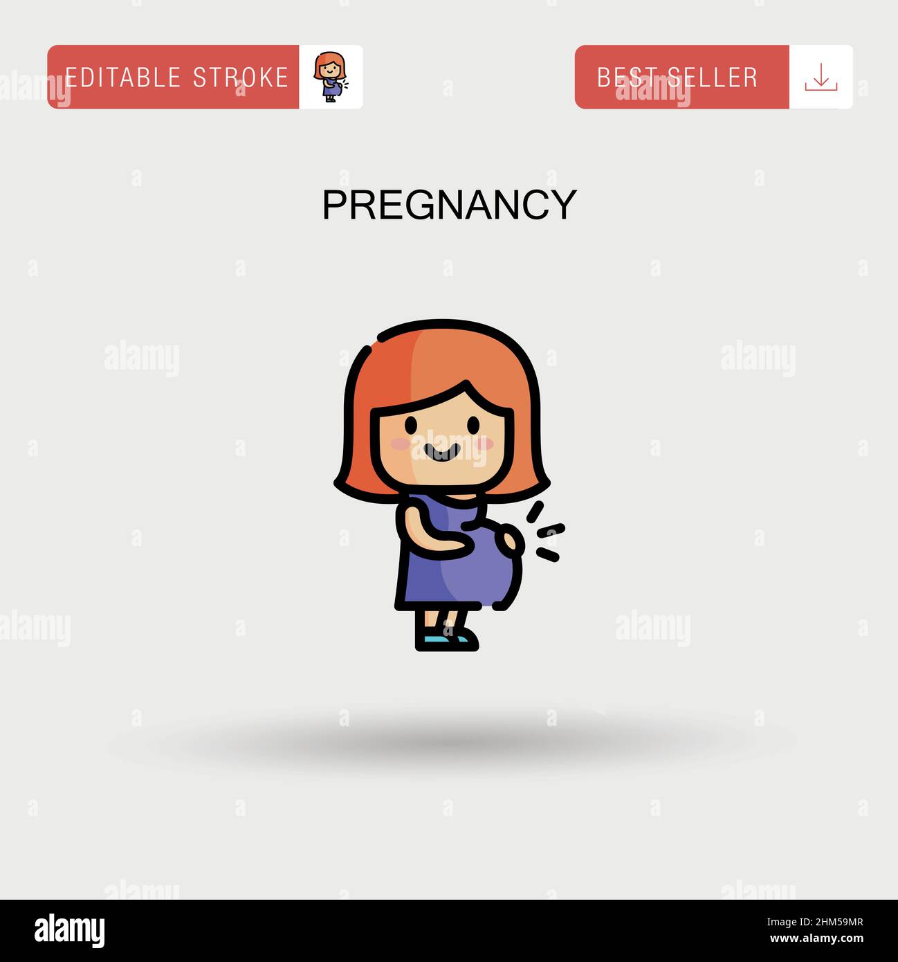 Pregnancy Simple vector icon Stock Vector Image & Art - Alamy