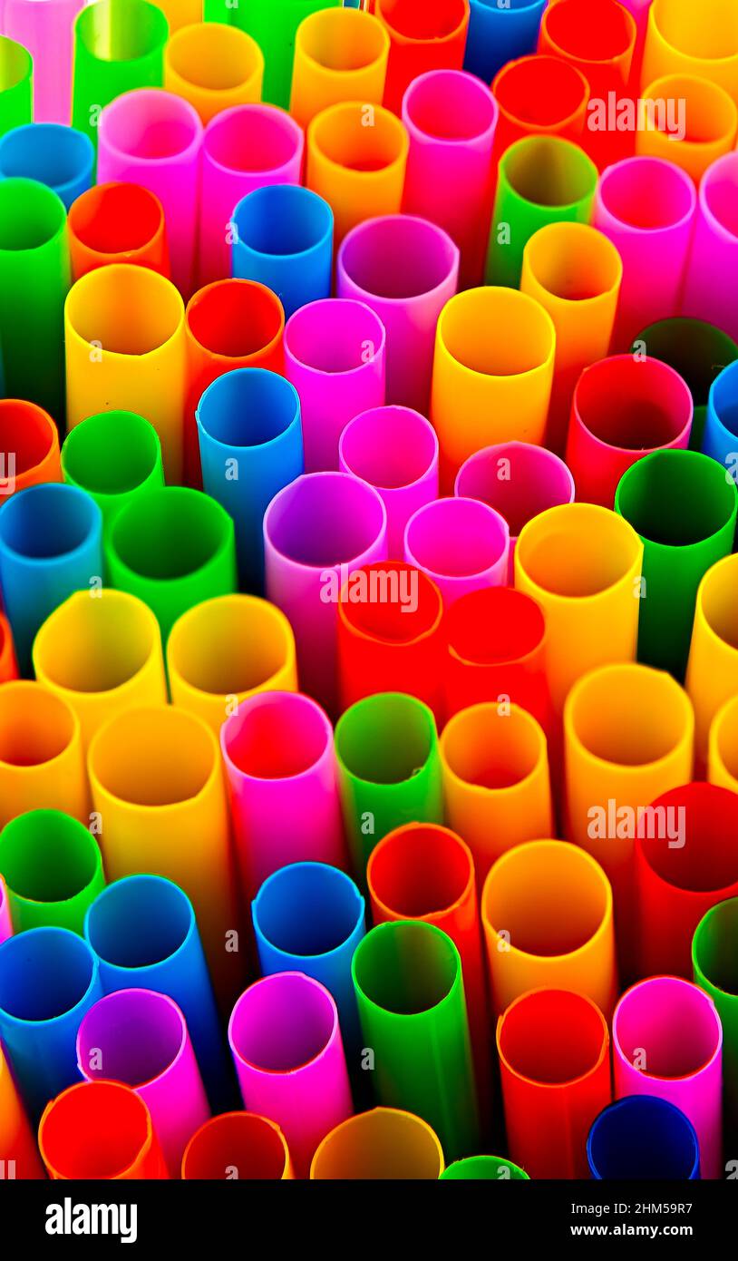 Mix and Match Pride Rainbow Coloured Drinking Straws Stock Photo - Alamy