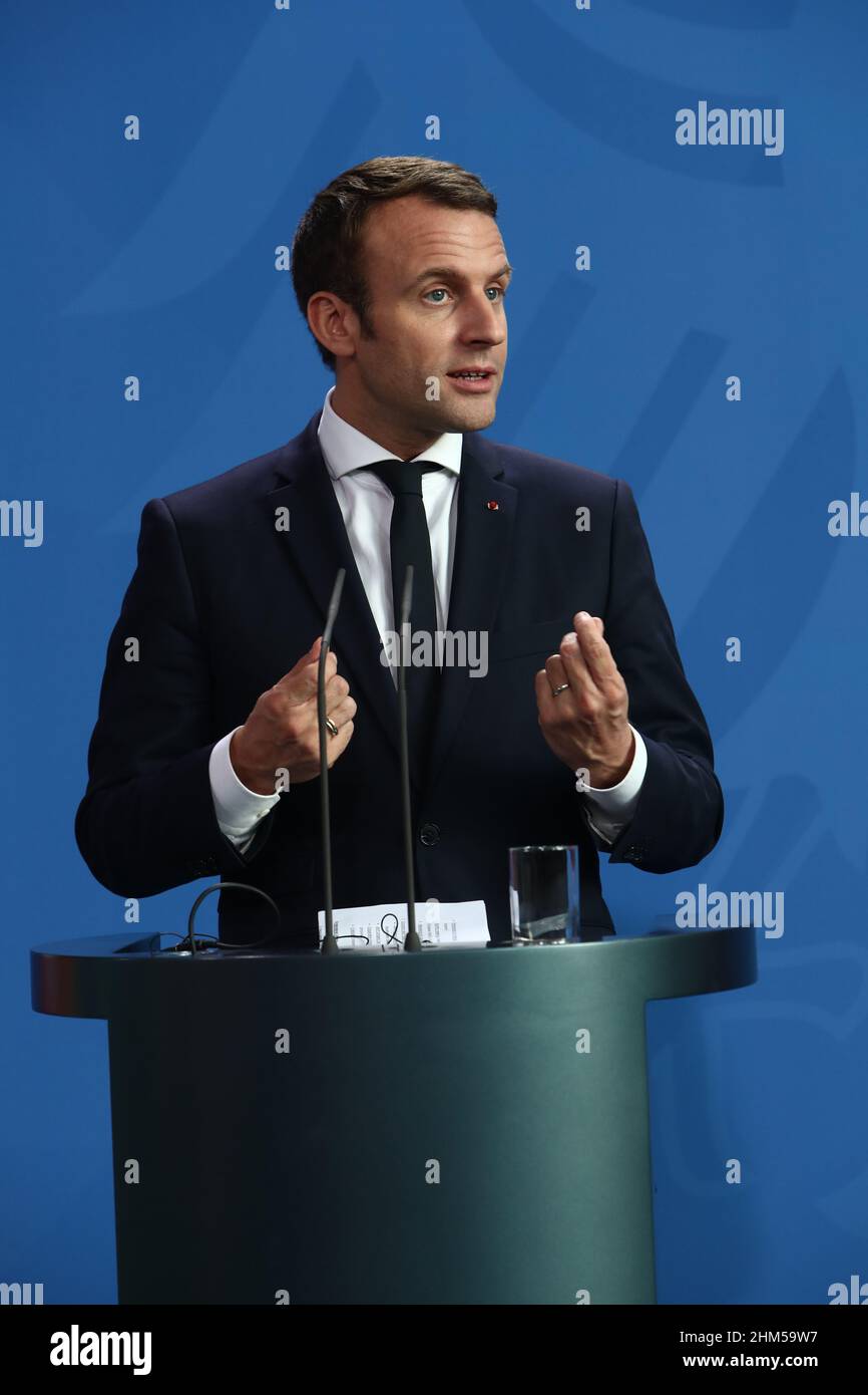 Berlin, Germany, 15.5.17, French President Emmanuel Macron attend State ...