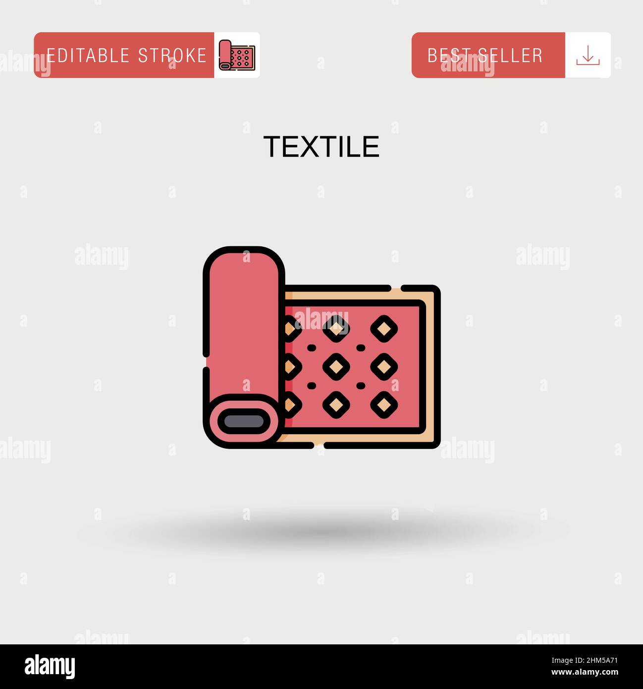 Fabric textile icon simple hi-res stock photography and images - Alamy
