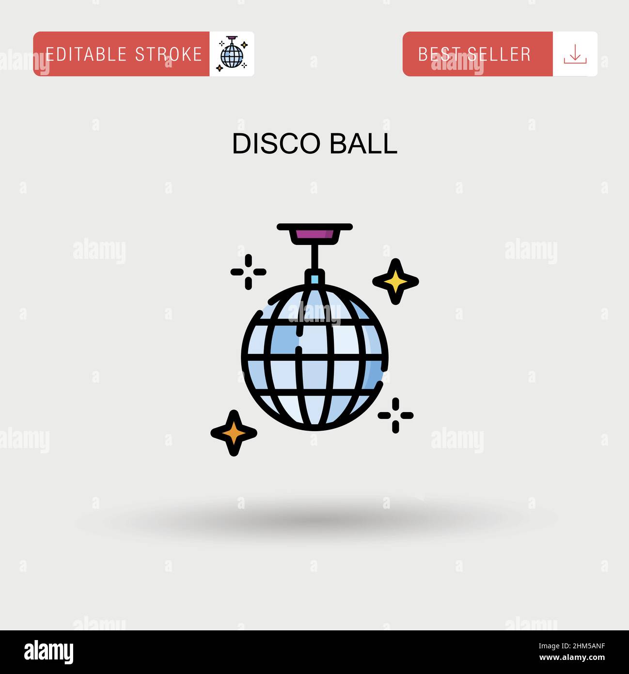 Disco ball Simple vector icon Stock Vector Image & Art - Alamy