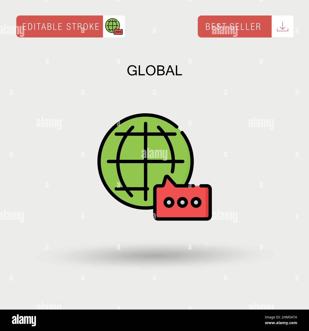 Global Simple vector icon Stock Vector Image & Art - Alamy