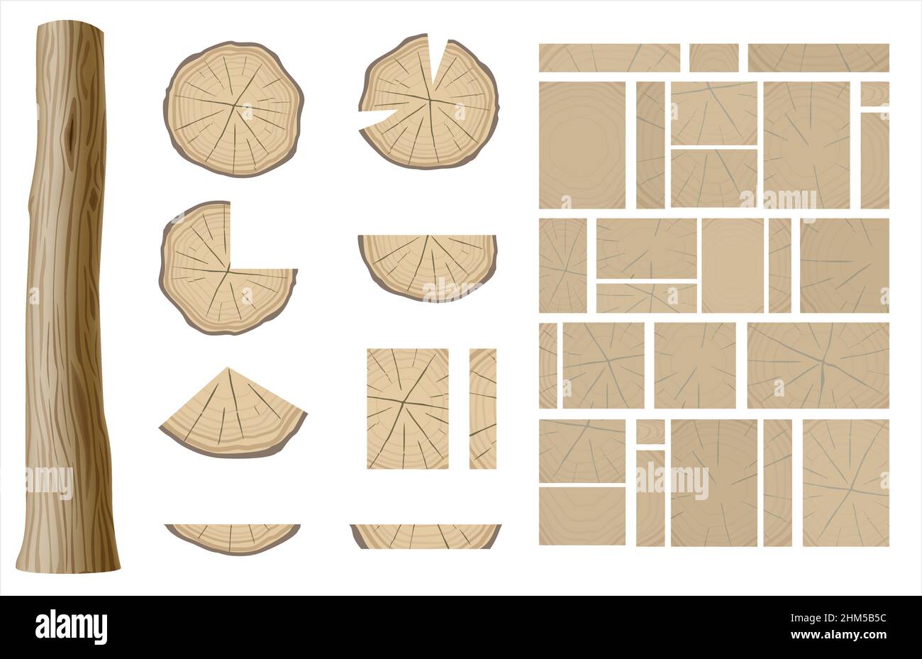 Wooden oak beams Stock Vector Images - Alamy