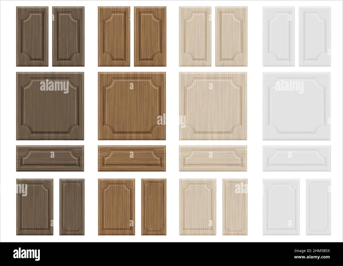 Set textures wooden furniture facades Stock Vector Image & Art - Alamy