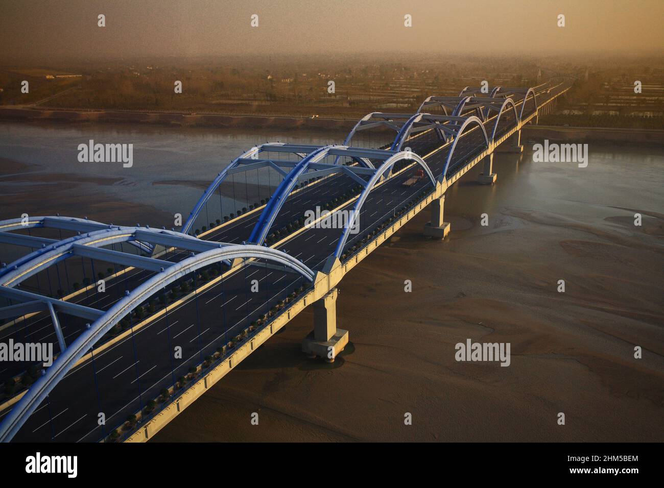 The Yellow River bridge Stock Photo - Alamy