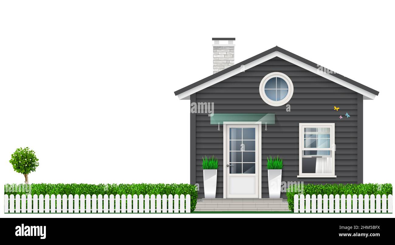 Small wooden house housing Stock Vector Images - Alamy