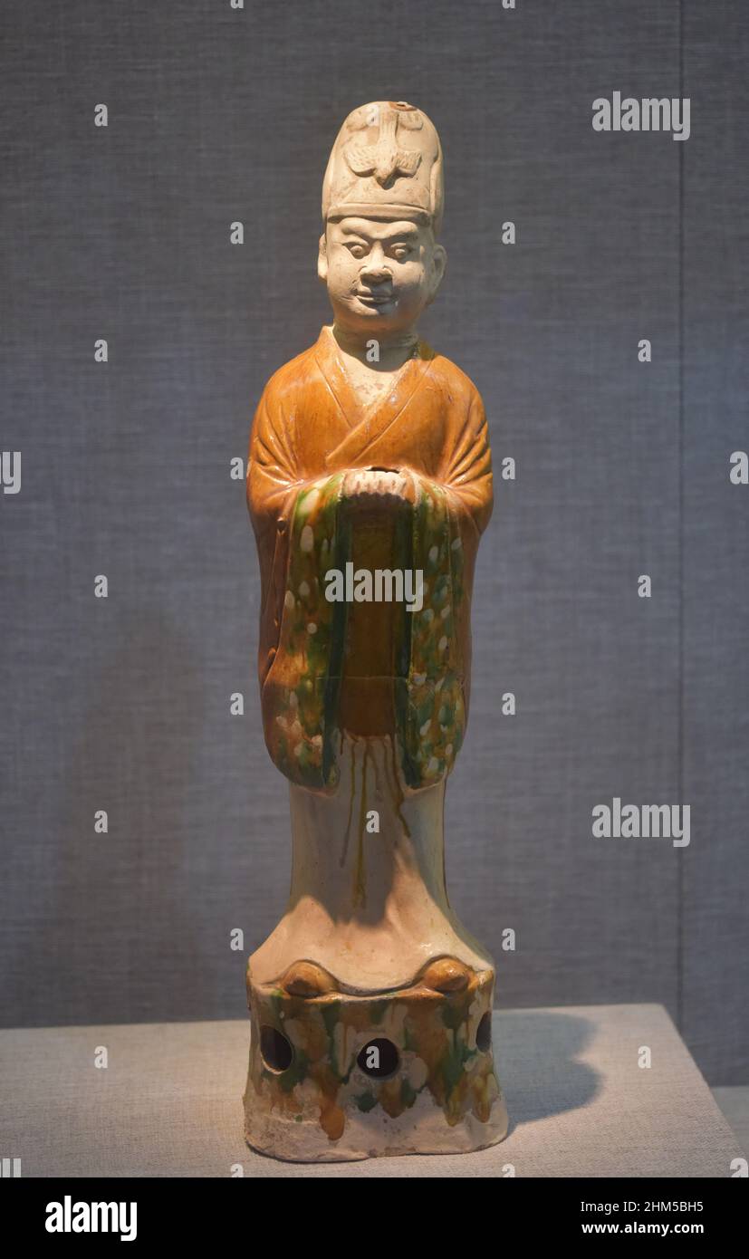 Trio-colored glazed pottery of the Tang Dynasty Stock Photo - Alamy