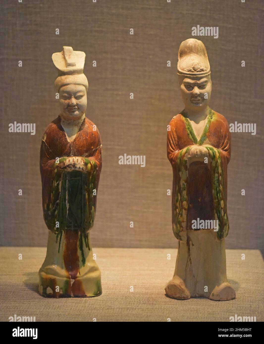 Trio-colored glazed pottery of the Tang Dynasty Stock Photo - Alamy