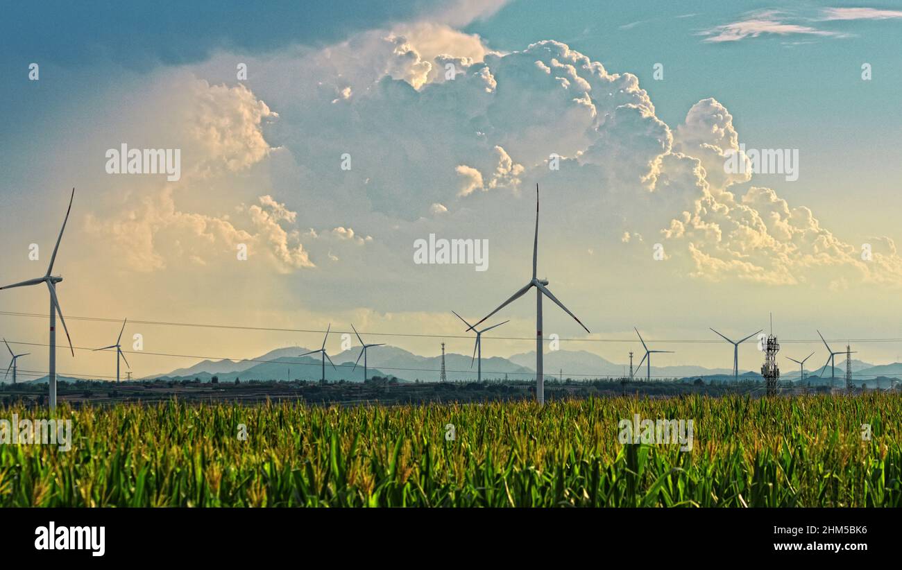 Wind power generation Stock Photo - Alamy
